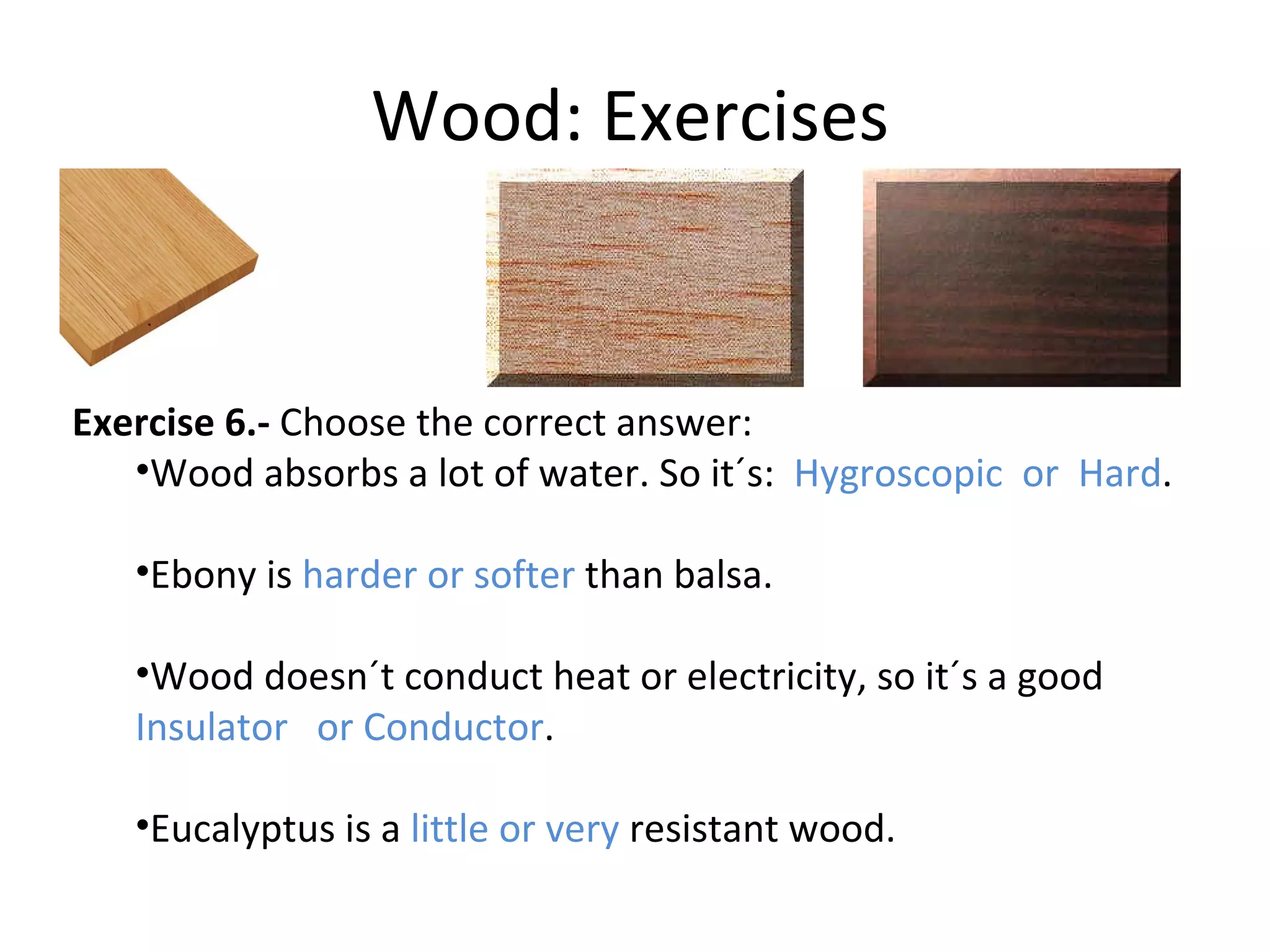 Wood Exercises | PPT