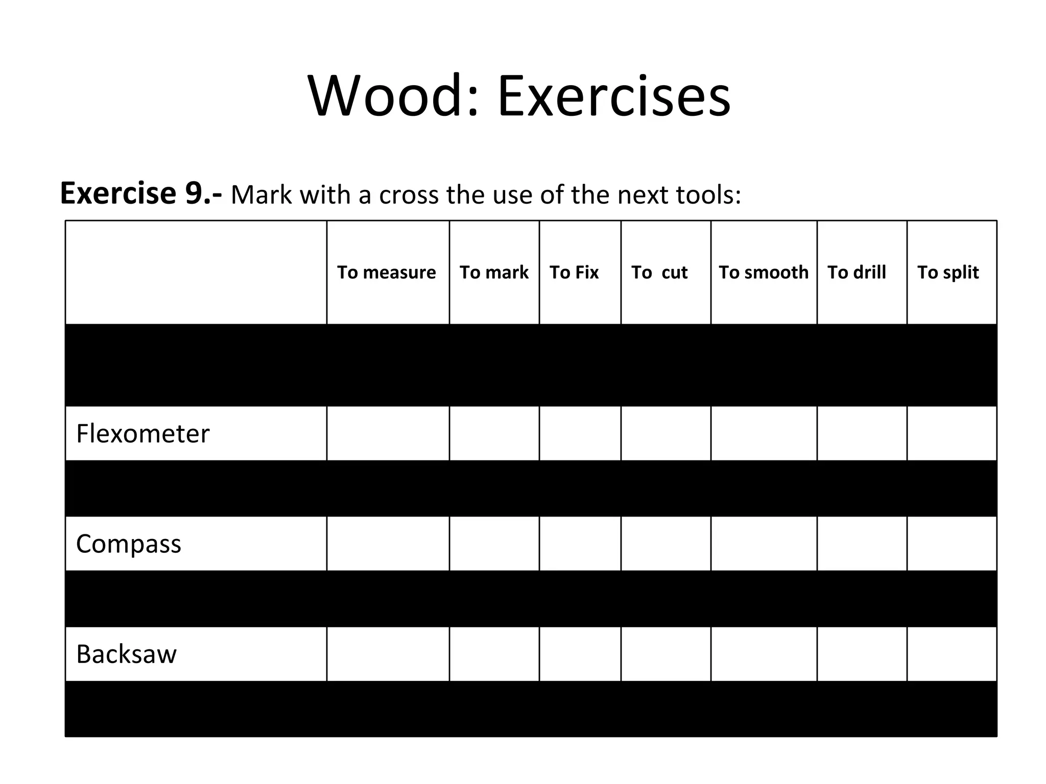 Wood Exercises | PPT