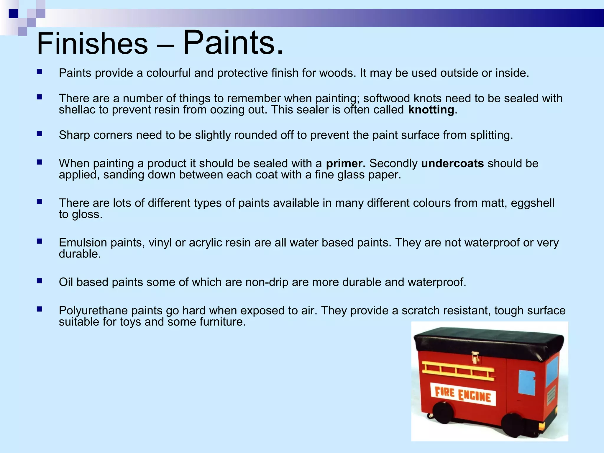 Wood Finishing Products | PPT