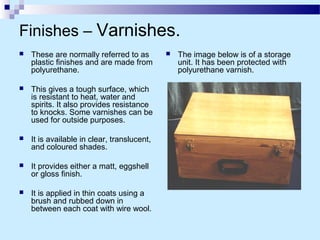 Wood Finishing Products | PPT
