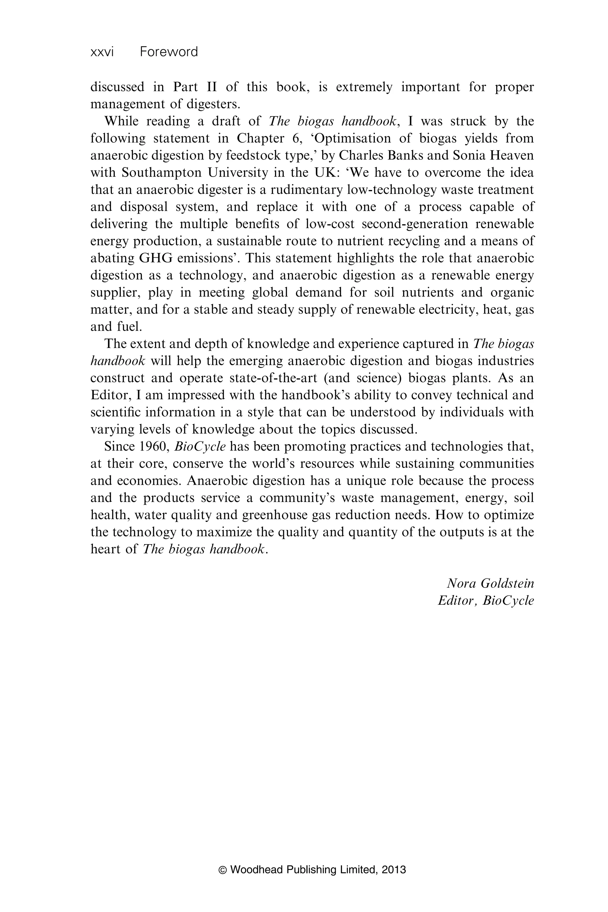 The biogas handbook - Science, production and applications | PDF