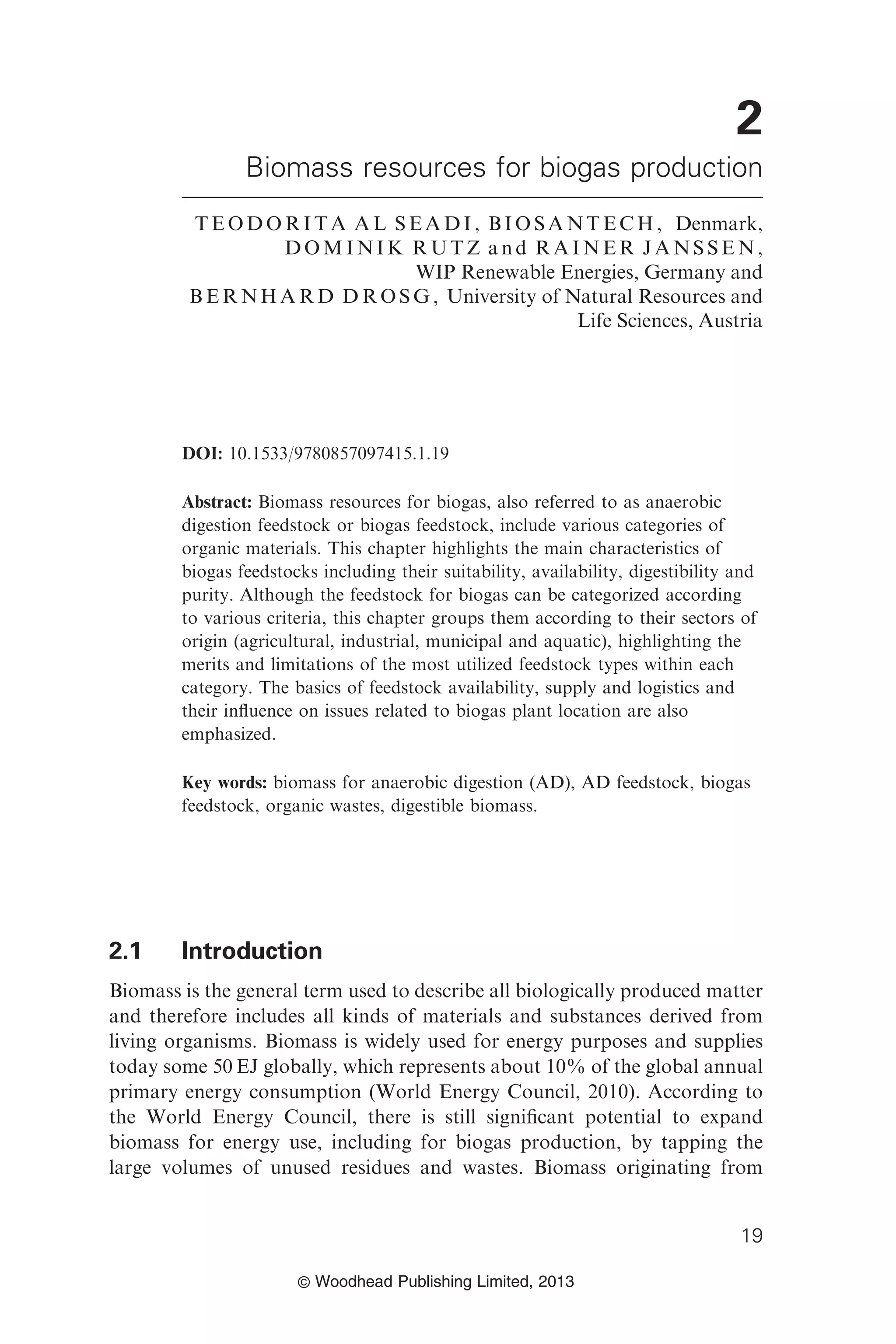 The biogas handbook - Science, production and applications | PDF