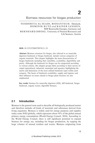 The biogas handbook - Science, production and applications | PDF