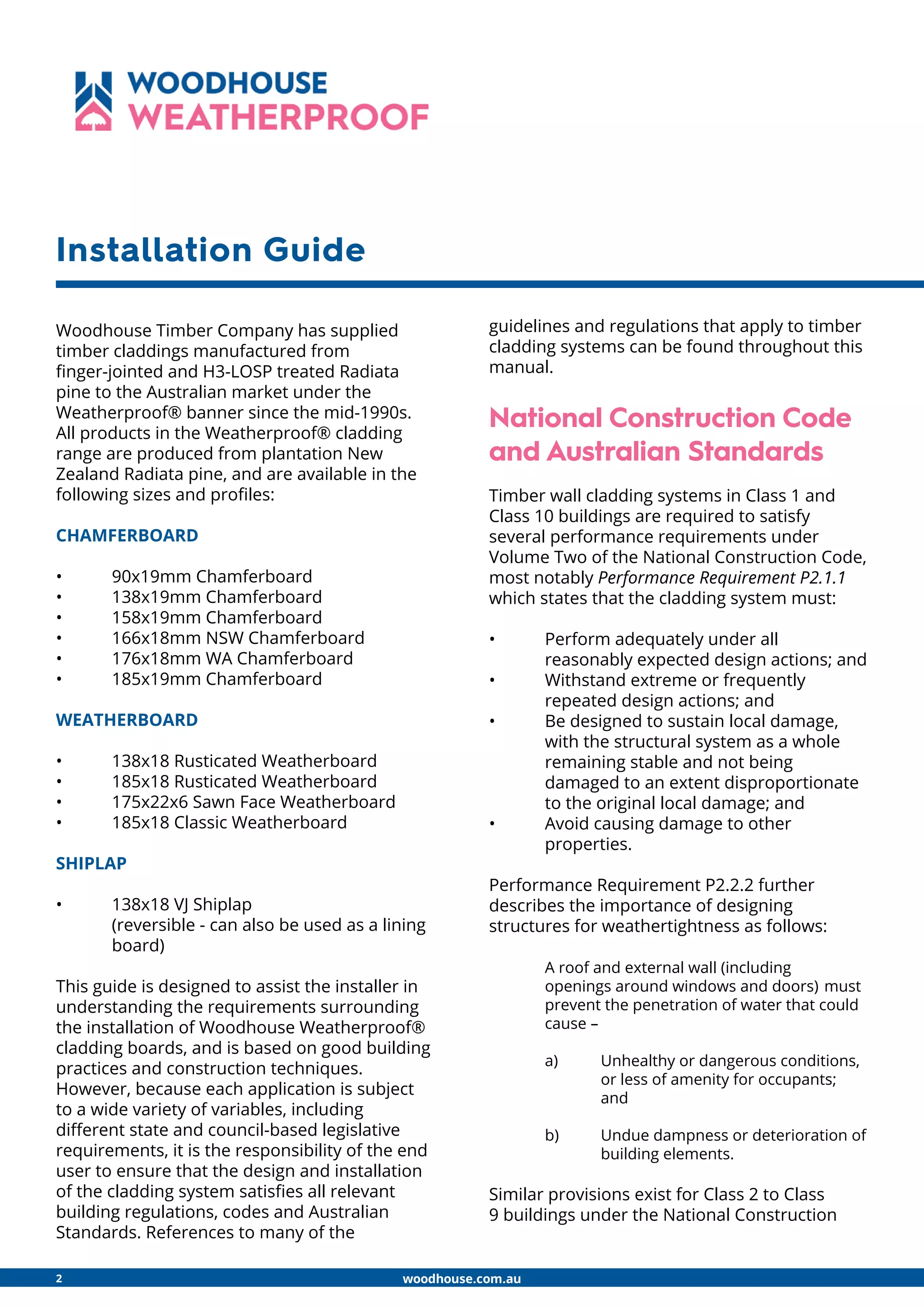 Woodhouse installation guide for cladding boards | PDF | Woodworking ...