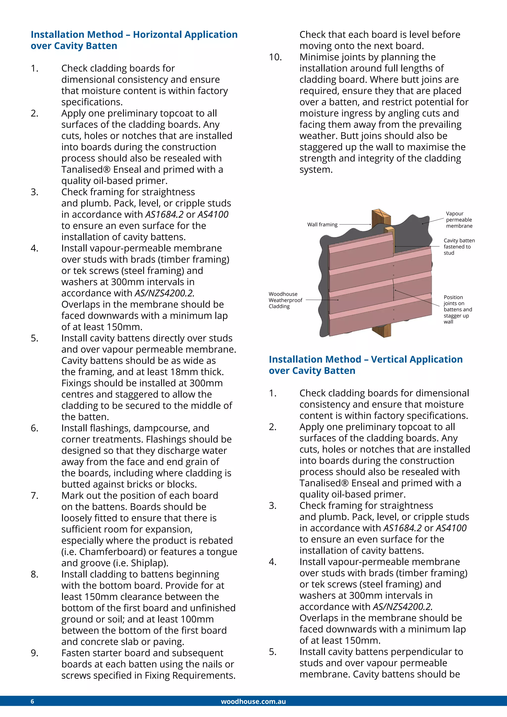 Woodhouse installation guide for cladding boards | PDF | Woodworking ...