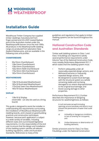 Woodhouse installation guide for cladding boards | PDF