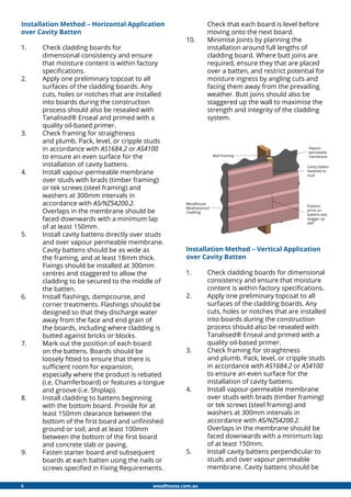Woodhouse installation guide for cladding boards | PDF | Woodworking ...