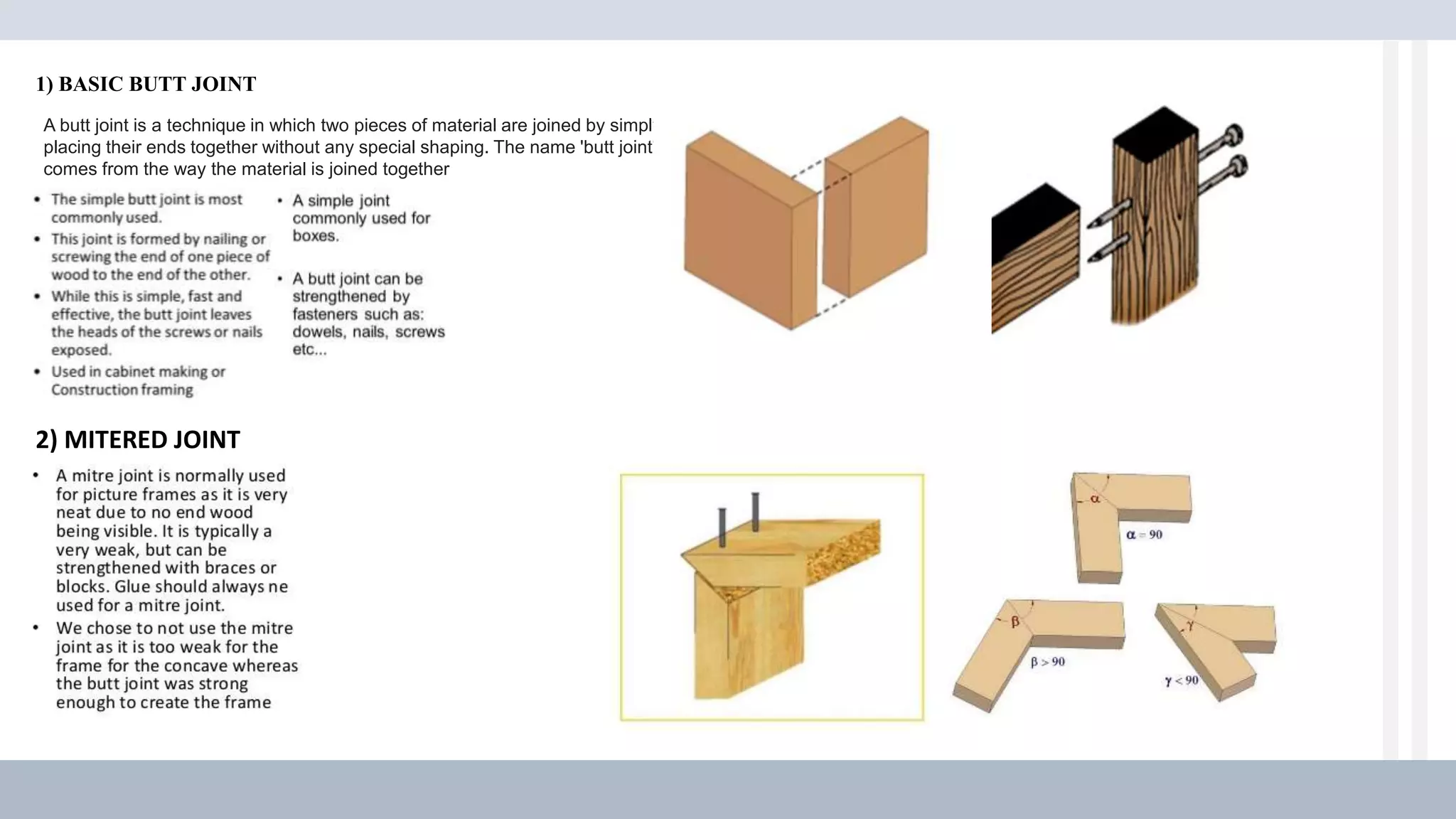Wood joinery its types and its uses by khadija javed | PPTX
