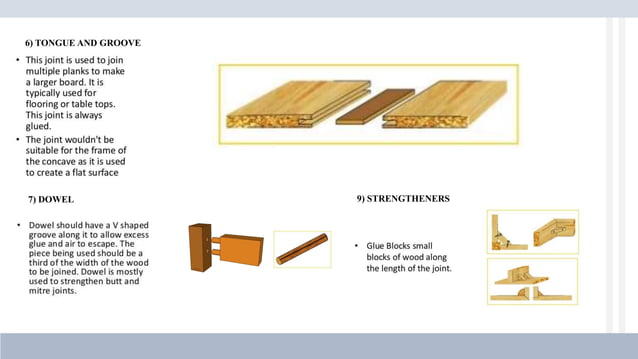 Wood joinery its types and its uses by khadija javed | PPTX
