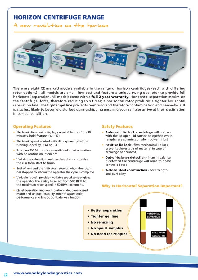 Woodley Lab Diagnostics Product Brochure 2011 | PDF