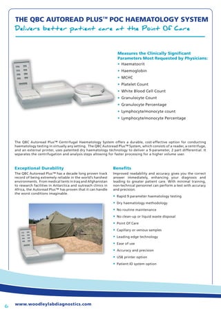 Woodley Lab Diagnostics Product Brochure 2011 | PDF