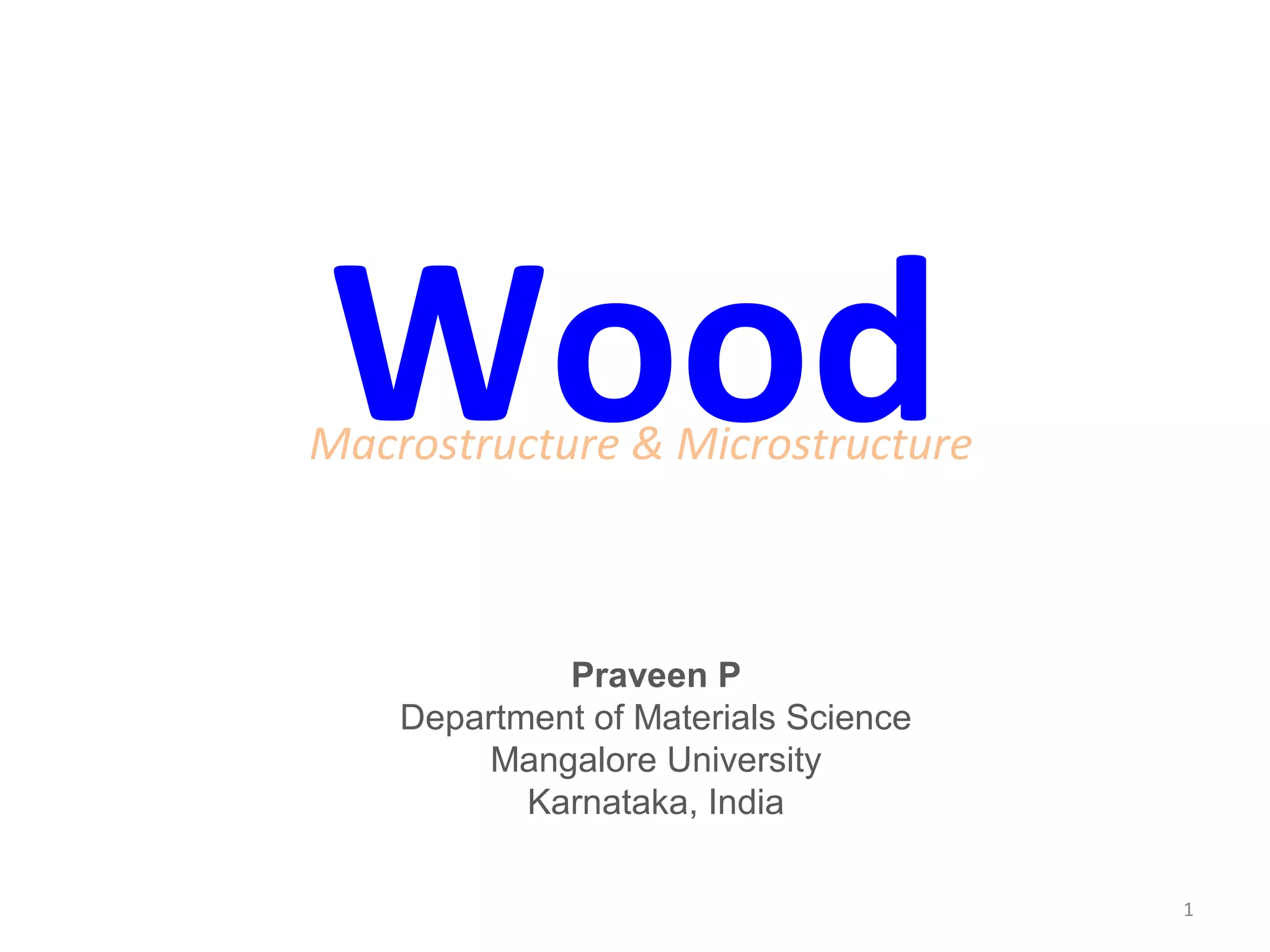 Wood (Microstructure) | PPT