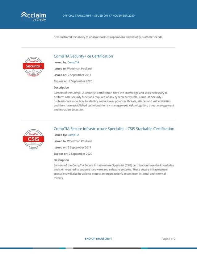 Certified CompTIA Secure Infrastructure Specialist (CSIS) | PDF