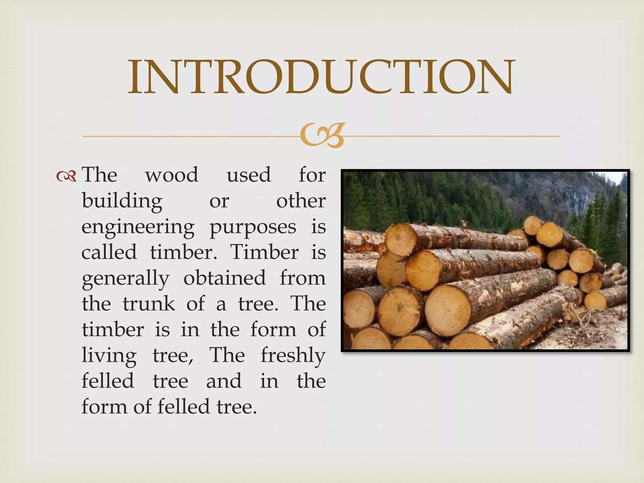 Wood material and timber | PPTX
