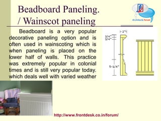 Wood panelling & staircase | PPT
