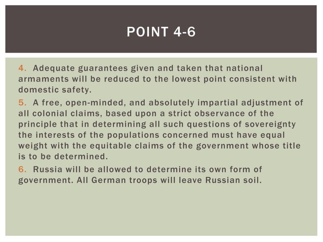Woodrow wilson’s 14 point plan | PPTX | Political Issues & policy ...