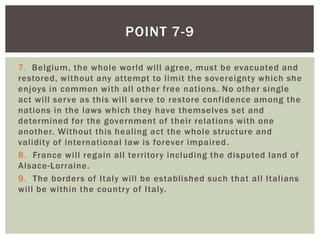 Woodrow wilson s_14_point_plan bh | PPT