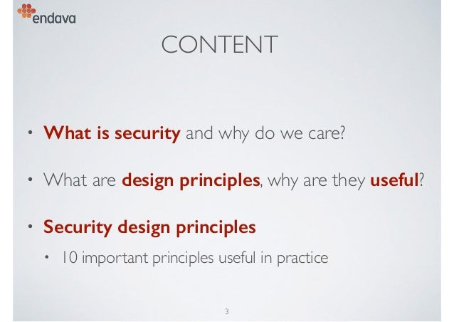 Secure by Design - Security Design Principles for the Rest of Us