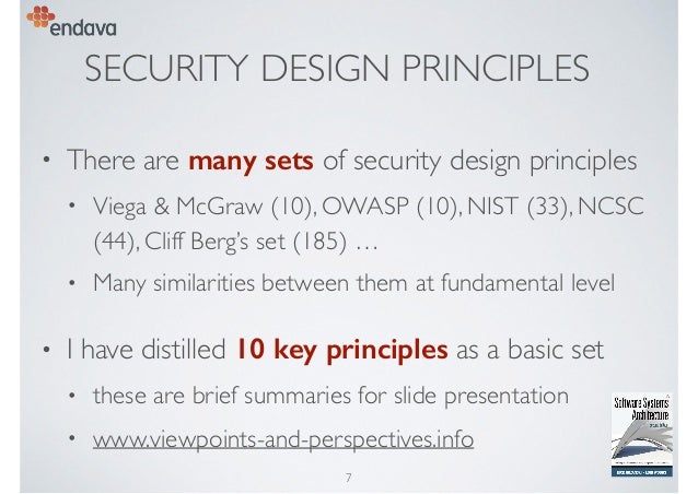 Secure by Design - Security Design Principles for the Rest of Us