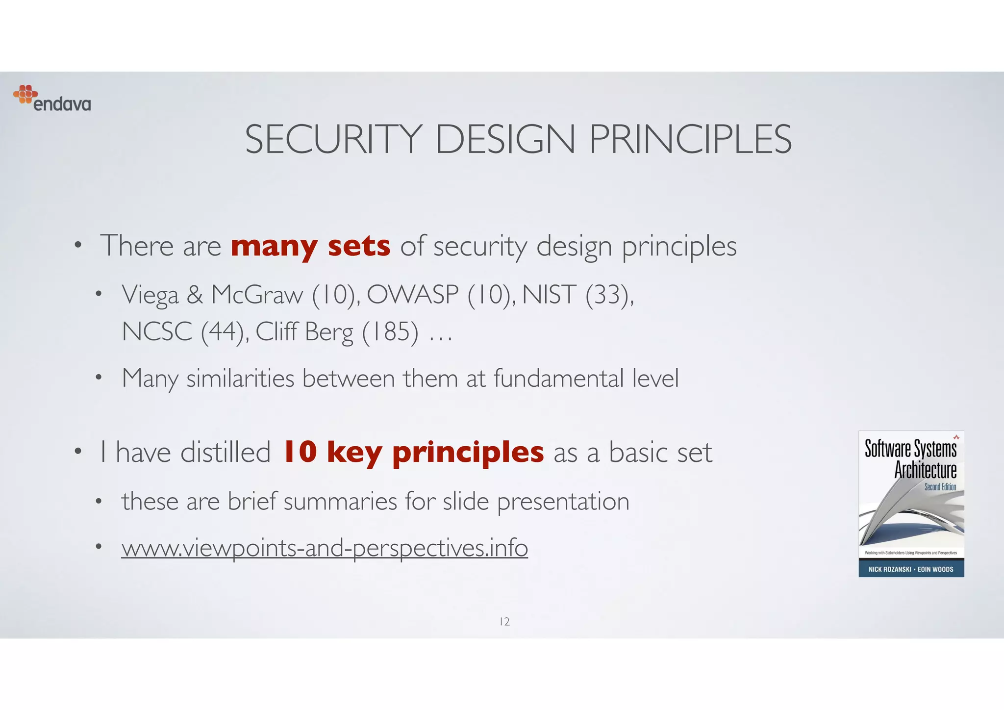 Secure By Design Security Design Principles For The Working Architect
