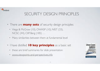 Secure by Design - Security Design Principles for the Working Architect ...
