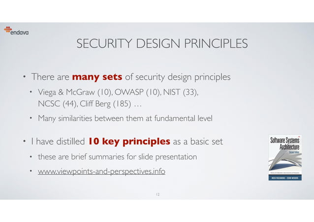 Secure by Design - Security Design Principles for the Working Architect ...