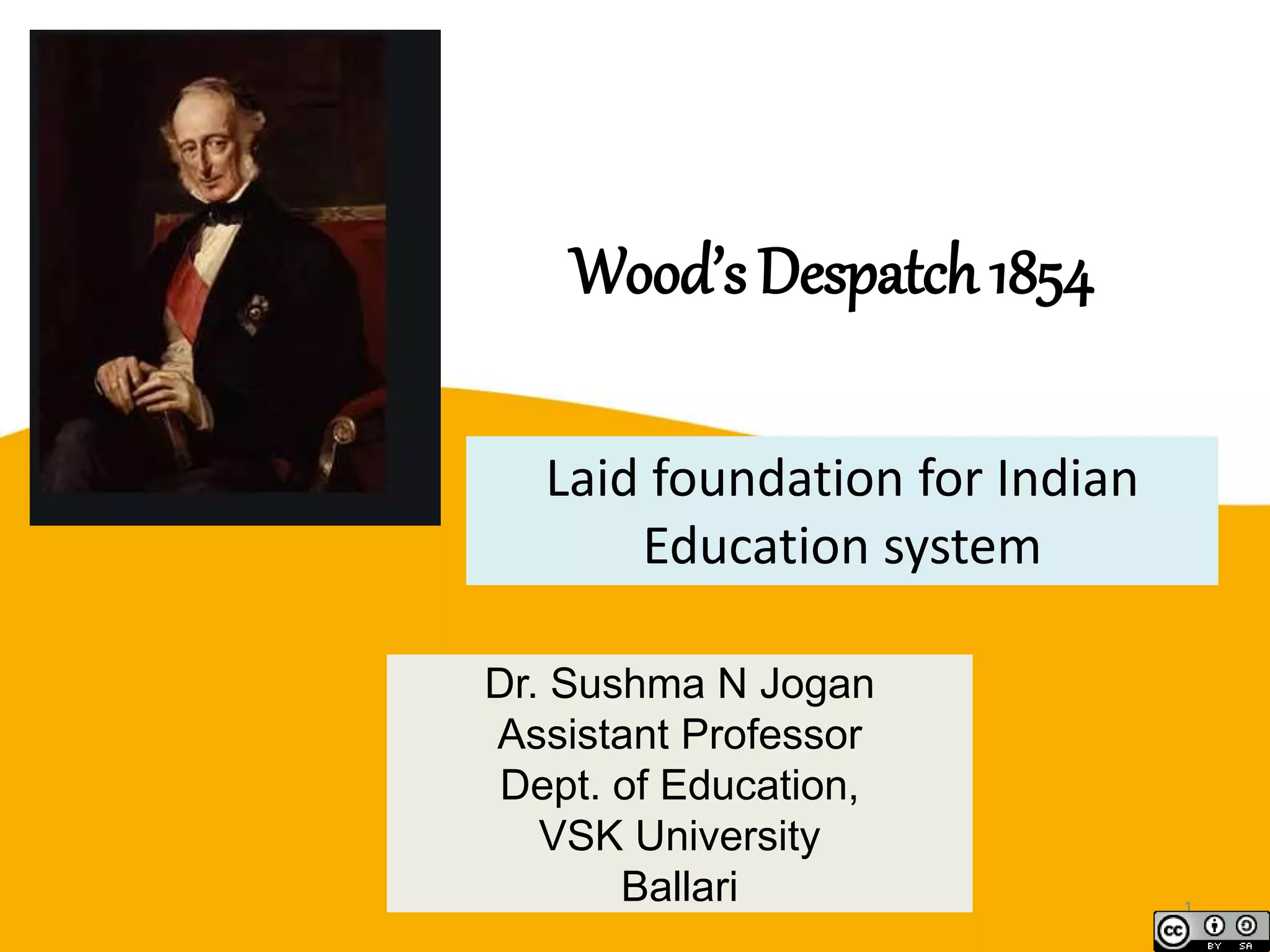 Wood's despatch 1854 | PPT