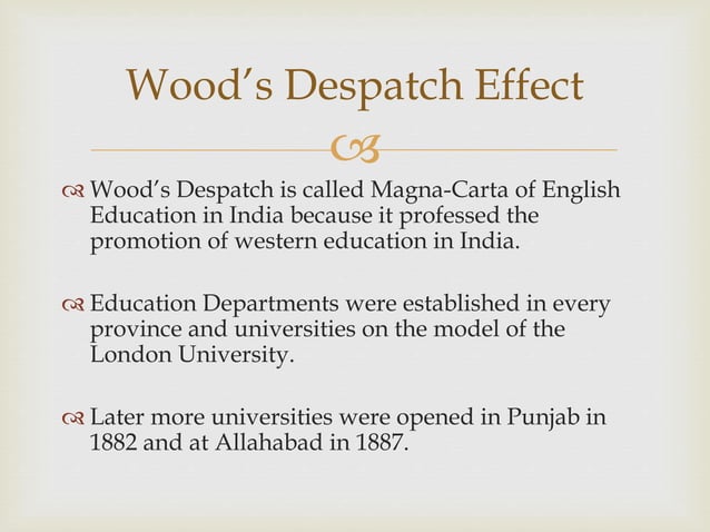 WOOD'S DESPATCH 1854 | PPTX