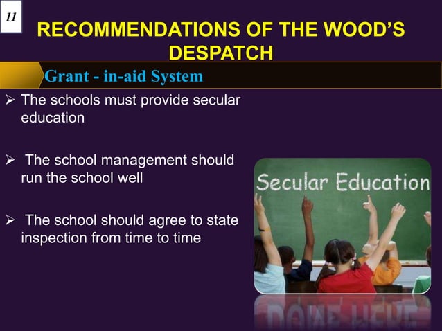 Wood's dispatch 1854 by Muhammad Kashif | PPTX