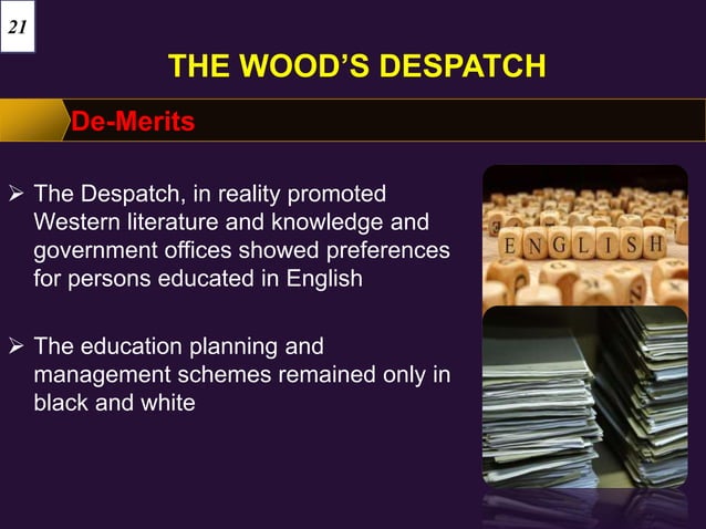 Wood's dispatch 1854 by Muhammad Kashif | PPTX