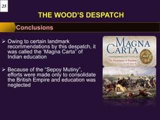 Wood's dispatch 1854 by Muhammad Kashif | PPTX