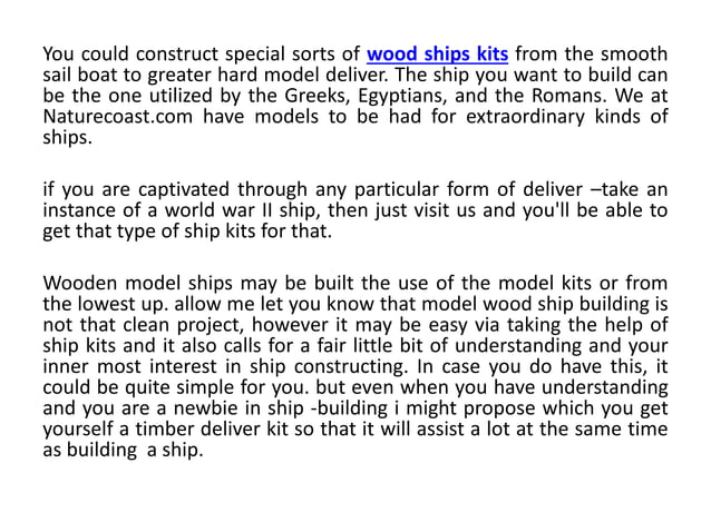 Wood ships kits | PPT