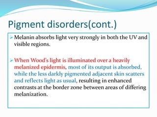 Wood’s light in dermatology | PPTX