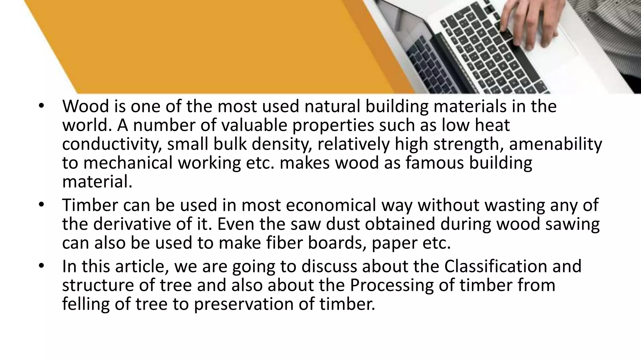 Wood structure as a Building material | PPTX