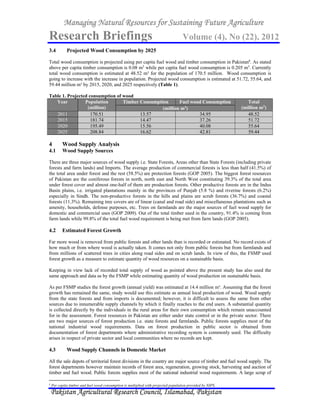 Wood supply and demand analysis in pakistan – key issues | PDF