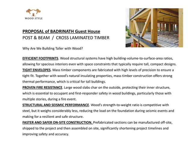 Wood sustainability comparision with Conventional Buildings | PPT