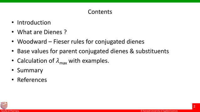 Woodward fieser rule | PPT