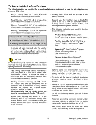 Marvin Wood Window Installation Instructions | PDF