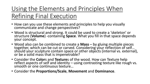 Woodworking Intro-Sculpture | PPT