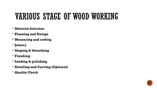 Wood Working Tools in their uses , various stages of wood working ...
