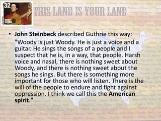 Woody guthrie | PPTX