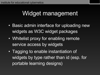 Widgets - the Wookie project | PPT