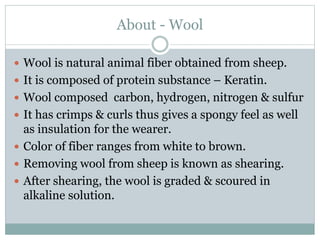 Natural Animal FIber - Wool | PPTX