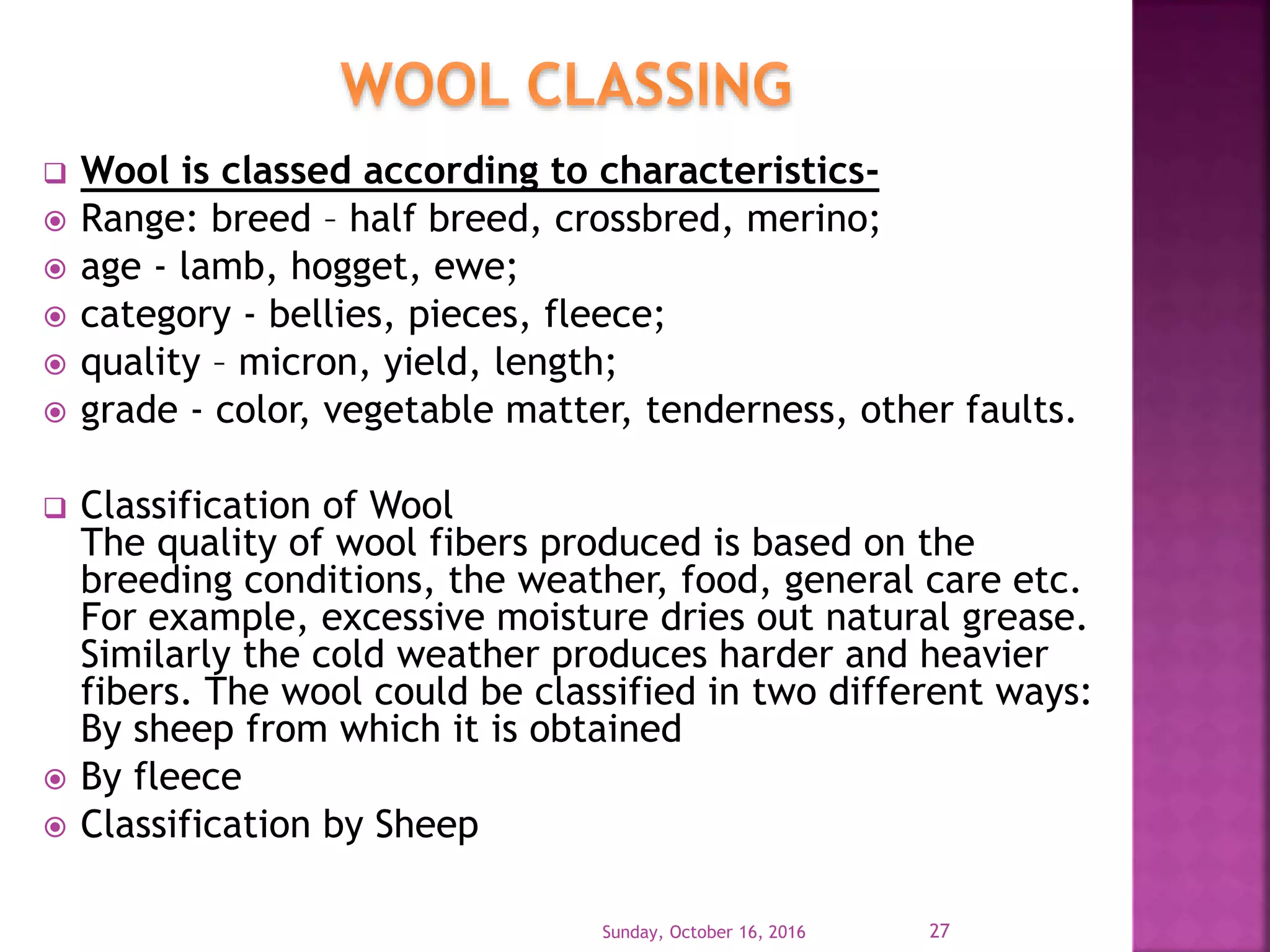 Protein Fiber (Wool) | PPTX