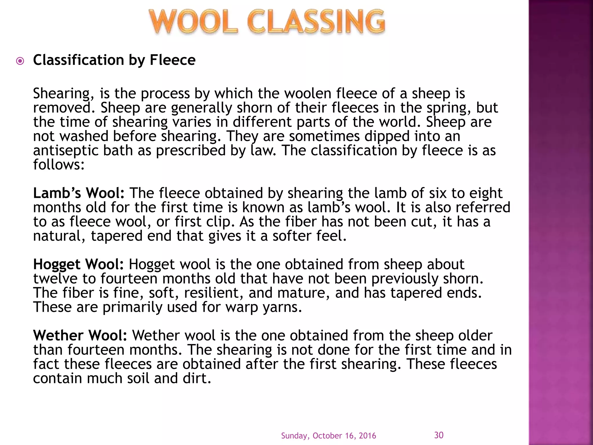 Protein Fiber (Wool) | PPT