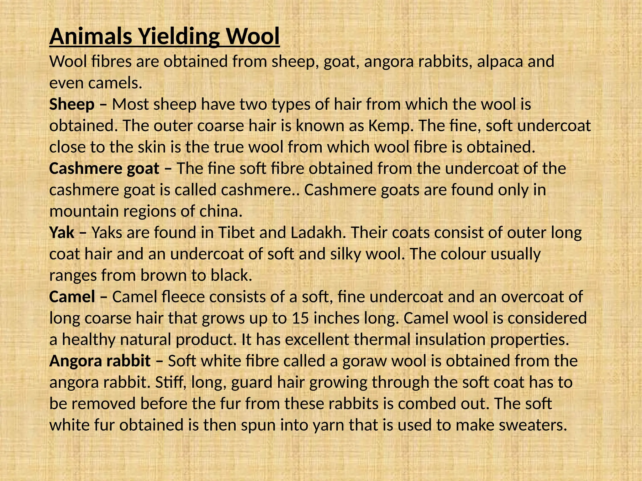 Wool and their structure, morphology and components property | PPTX