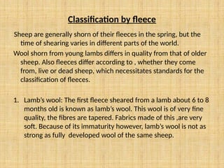 Wool and their structure, morphology and components property | PPTX