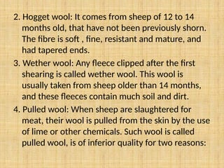 Wool and their structure, morphology and components property | PPTX