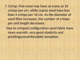 Wool and their structure, morphology and components property | PPTX