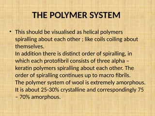 Wool and their structure, morphology and components property | PPTX